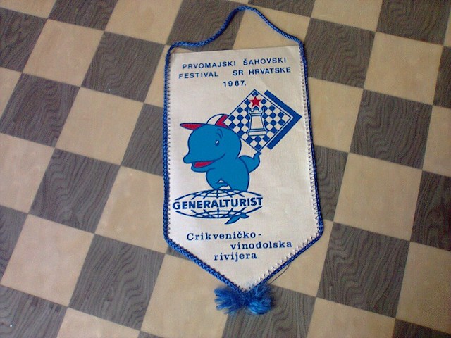 Zastava Prvomajski Sah festival SR Hrvatske 1987