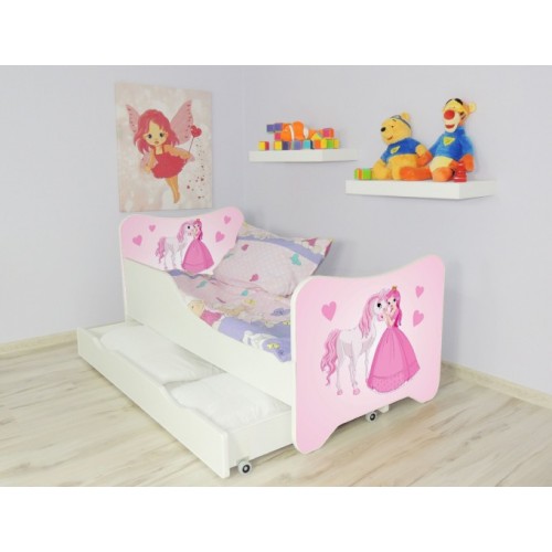 Dečiji krevet Happy Kitty sa fiokom - Princess and Horse 160x80cm