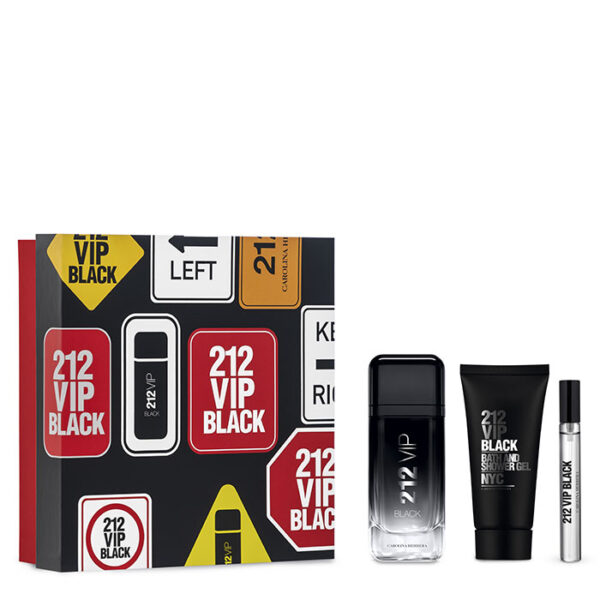 CAROLINA HERRERA 212 VIP BLACK NEW 100EDP+MINI EDP+12*8ML SG / 105ml / Muški