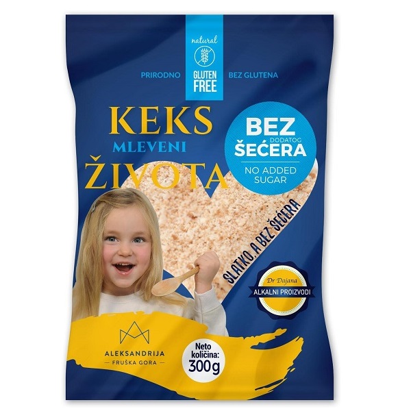 Mleveni Keks Života bez glutena i bez šećera Aleksandrija 300g