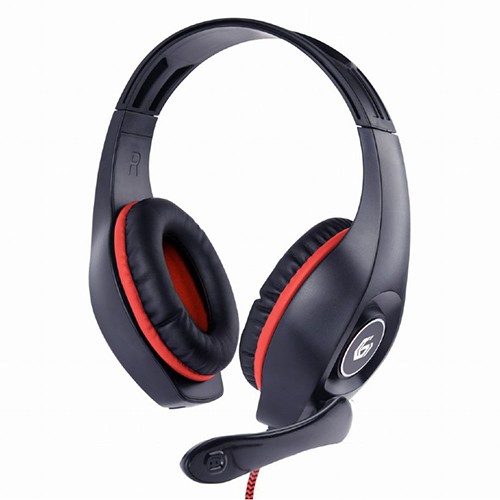 Gembird Gaming headset with volume control, red-black, 3.5 mm | GHS-05-R