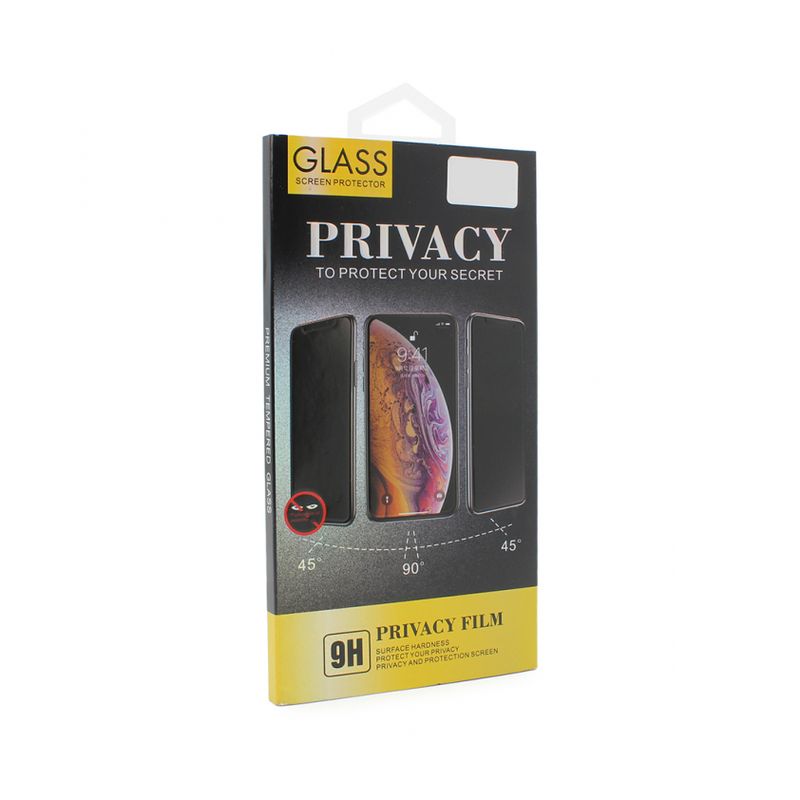 Zaštitno Staklo Privacy 2.5D full glue za iPhone 12/12 Pro 6.1 crna