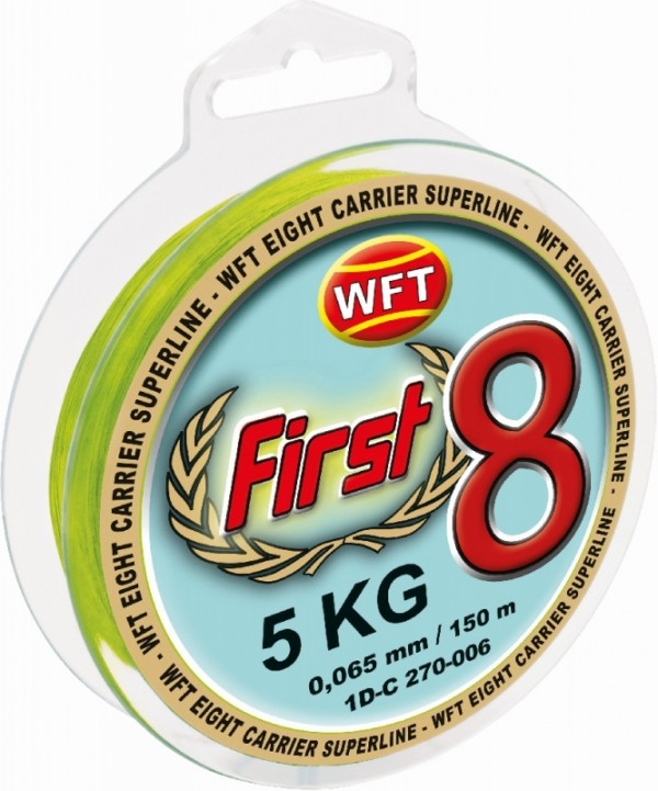 Upredena struna WFT First 8 chartreuse 150m 17kg 0,18