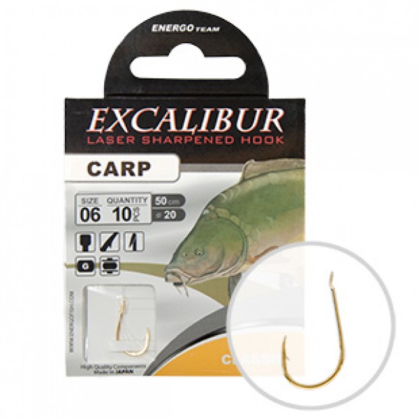 Vezane udice Excalibur Carp classic