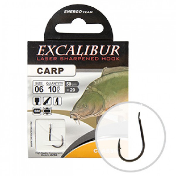 Vezane udice Excalibur Carp classic BN
