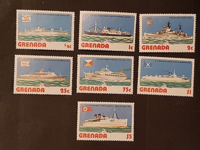 GRENADA brodovi 100 cela serija cisto