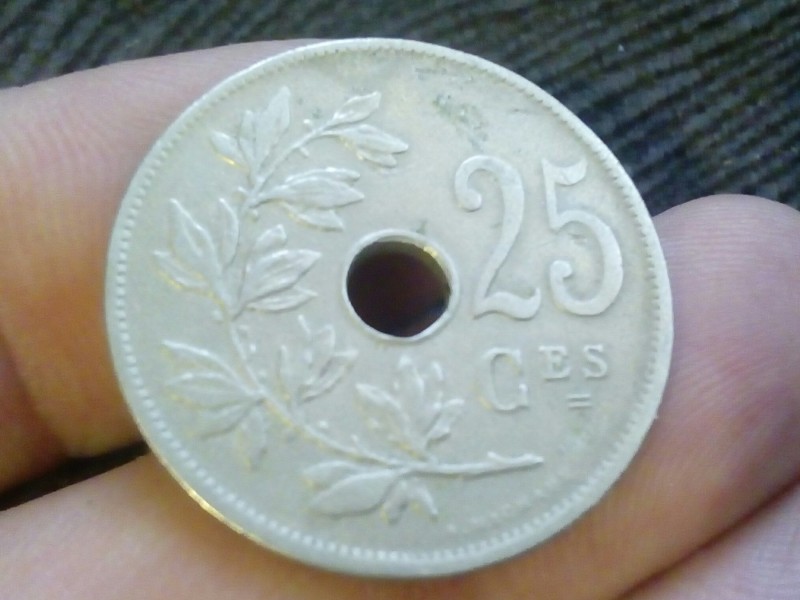 Belgique, 25 centi 1927