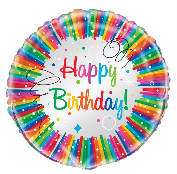 49577U
18″ Foil Happy Birthday Rainbow Ribbons