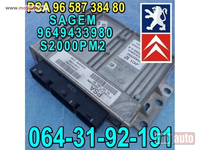 KOMPJUTER Sagem 9649433980 Peugeot Citroen PSA 9658738480 , S2000PM2