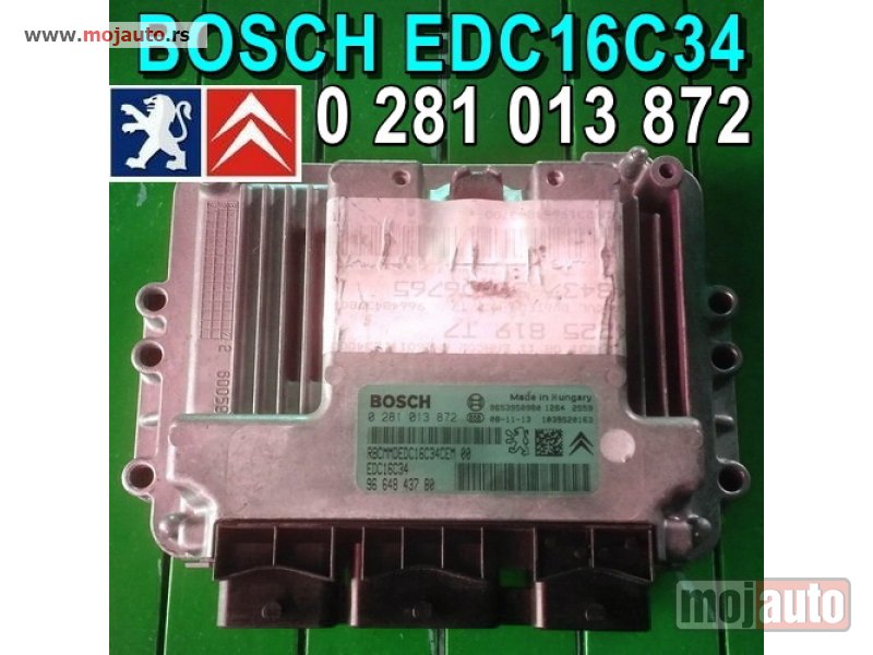 KOMPJUTER Bosch EDC16C34 Pežo Peugeot Citroen 0 281 013 872