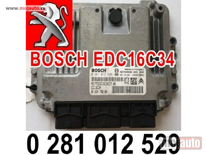 KOMPJUTER Bosch EDC16C34 Pežo Peugeot Citroen 0 281 012 529