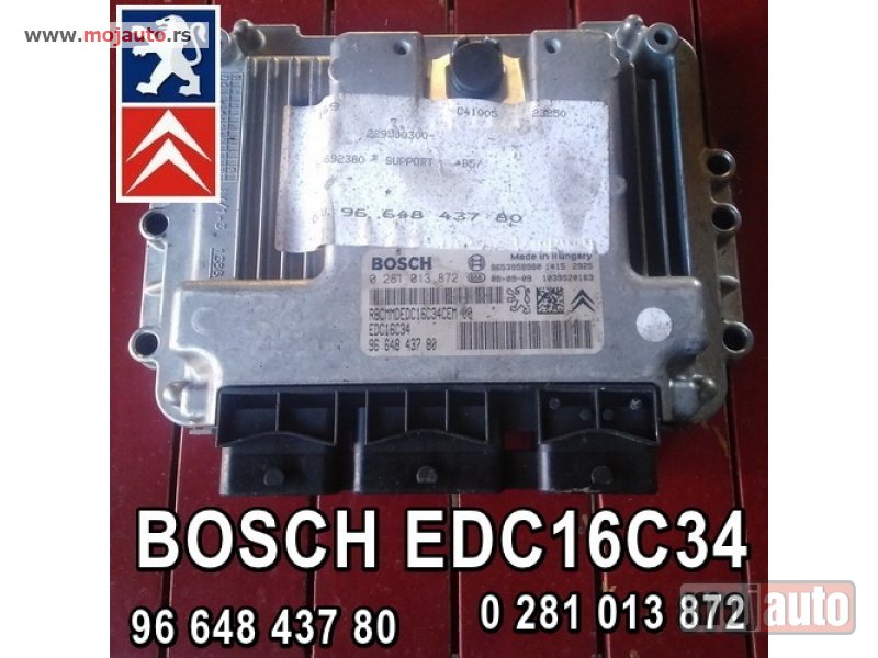 KOMPJUTER Bosch EDC16C34 Pežo Peugeot Citroen 0 281 013 872