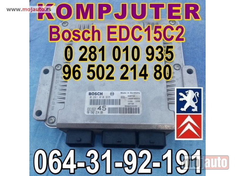 KOMPJUTER Bosch EDC15C2 Pežo Peugeot Citroen 0 281 010 935