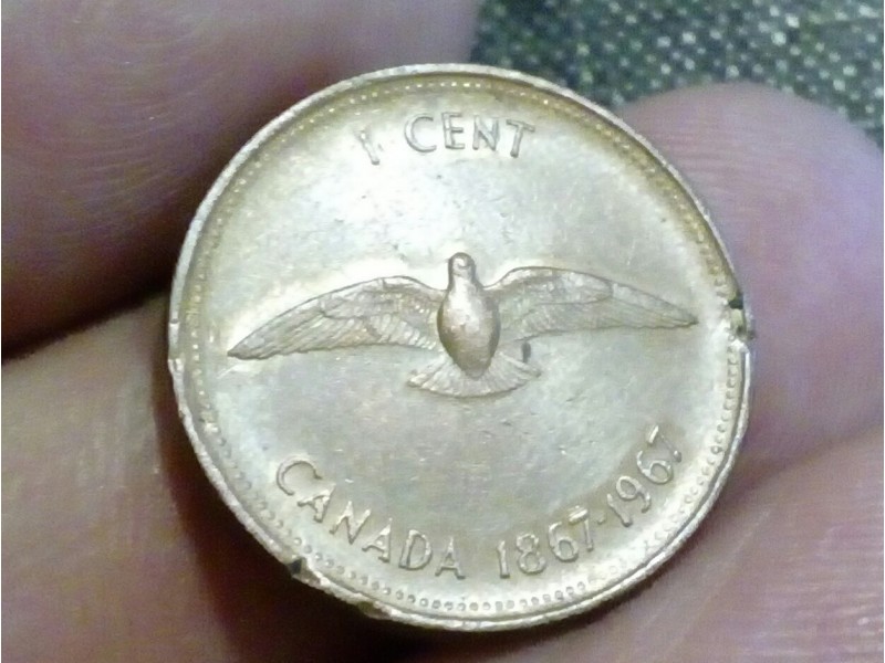 Kanada, 1 cent 1967, jubilarac