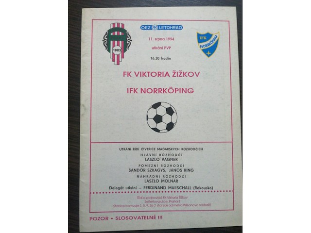 Program Viktoria Žižkov-Norčeping 1994