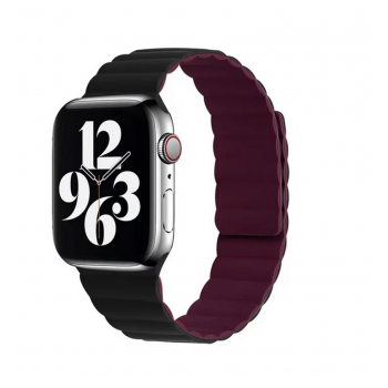 Silikonska narukvica za Apple Watch sa magnetom crno bordo 38/ 40/ 41mm