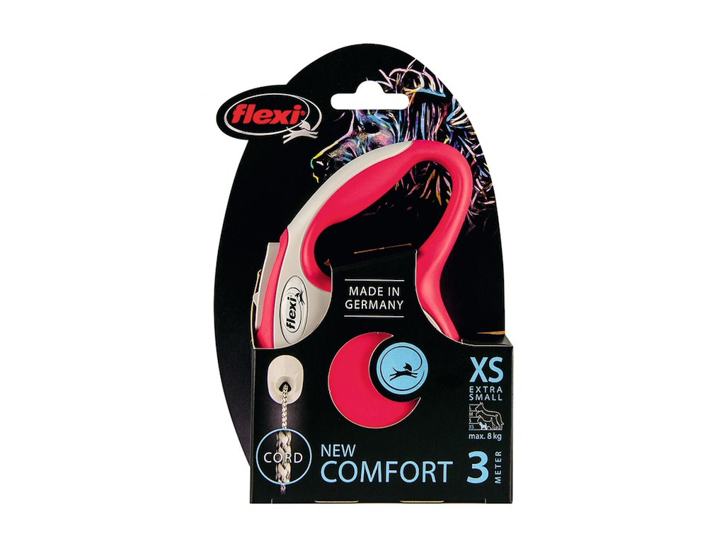 Flexi Dog Comfort XS Cord crveni 3m