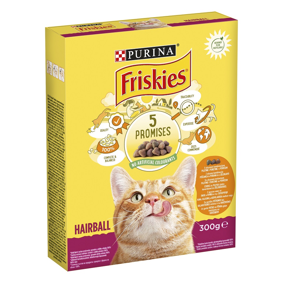 FRISKIES Cat Adult Hairball Piletina&Povrće 0.3 KG