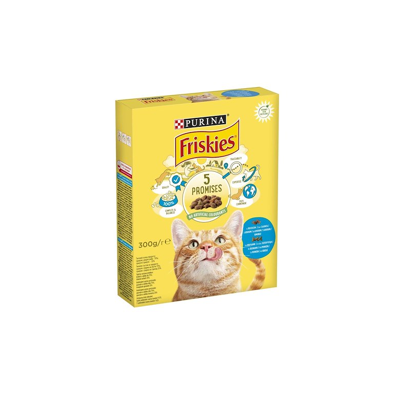 FRISKIES Cat Adult Losos&Povrće 0.3 KG