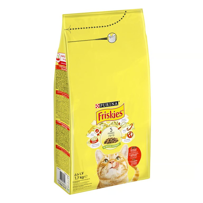 FRISKIES Cat Adult Meso, Piletina&Povrće 1.5 KG