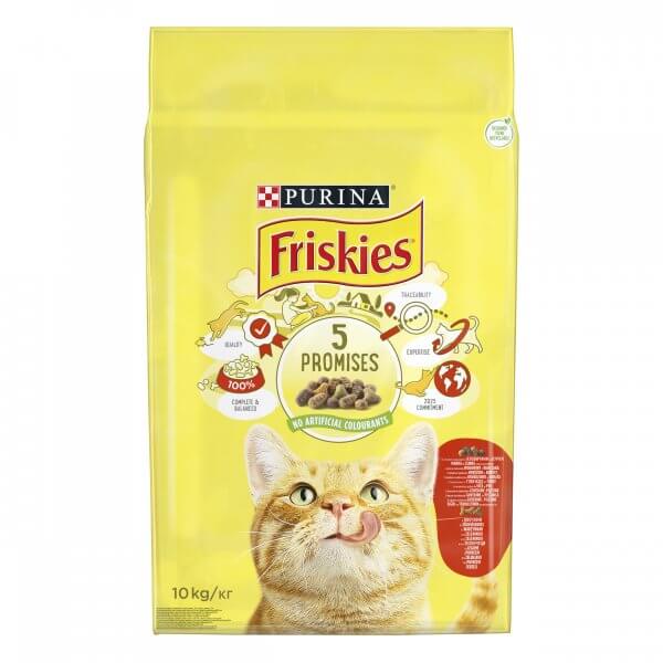 FRISKIES Cat Adult Meso, Piletina&Povrće 10 KG