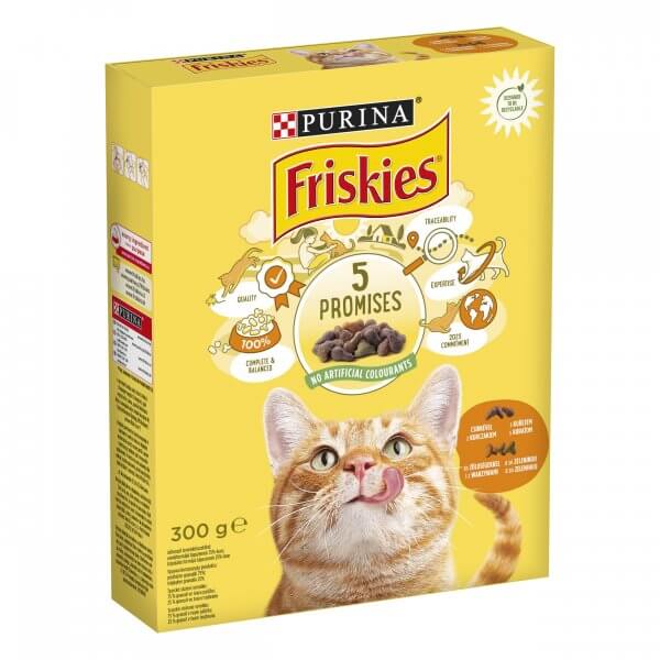 FRISKIES Cat Adult Piletina&Povrće 0.3 KG