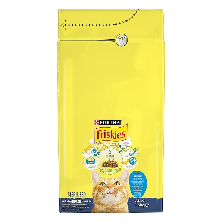 FRISKIES Cat Adult Sterilised Losos&Povrće 1.5 KG