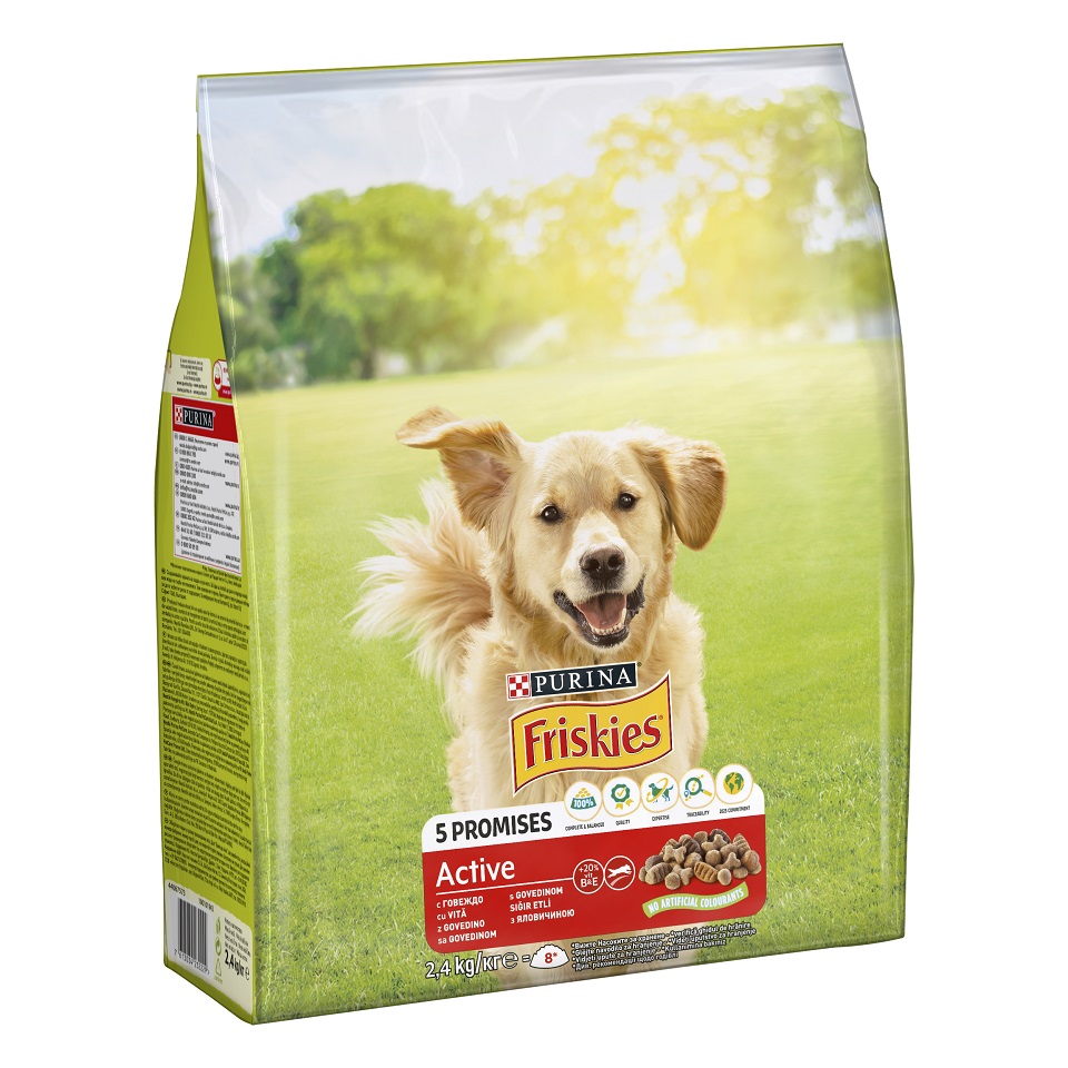 Friskies Dog Adult All Active govedina 2.4kg