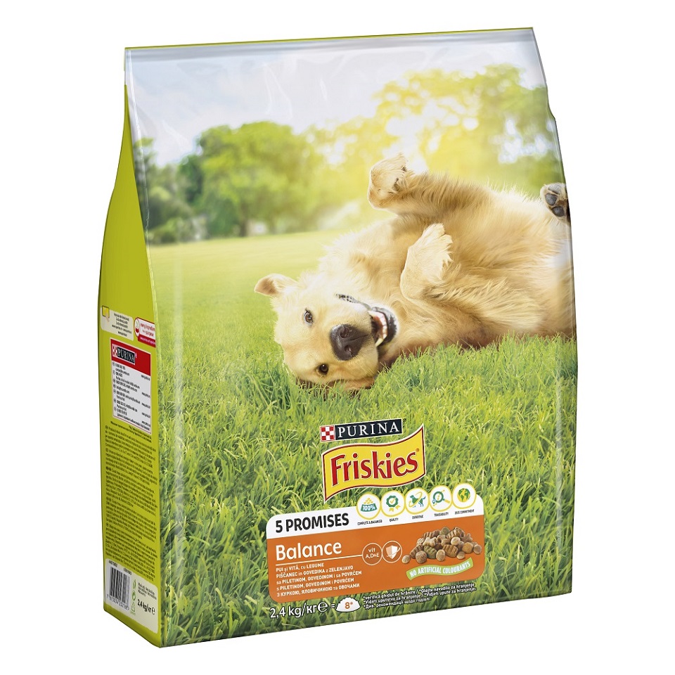 Friskies Dog Adult All Balance Piletina&Povrće 2.4 KG