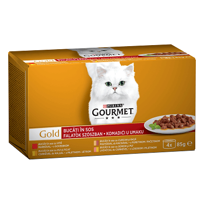 Gourmet Cat Gold Sos miks ukusa 4x85g