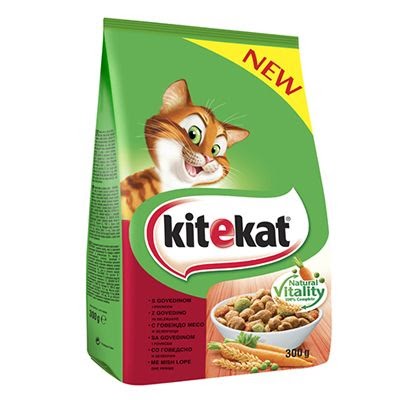 Kitekat Cat Adult Govedina&Povrće 0.3 KG