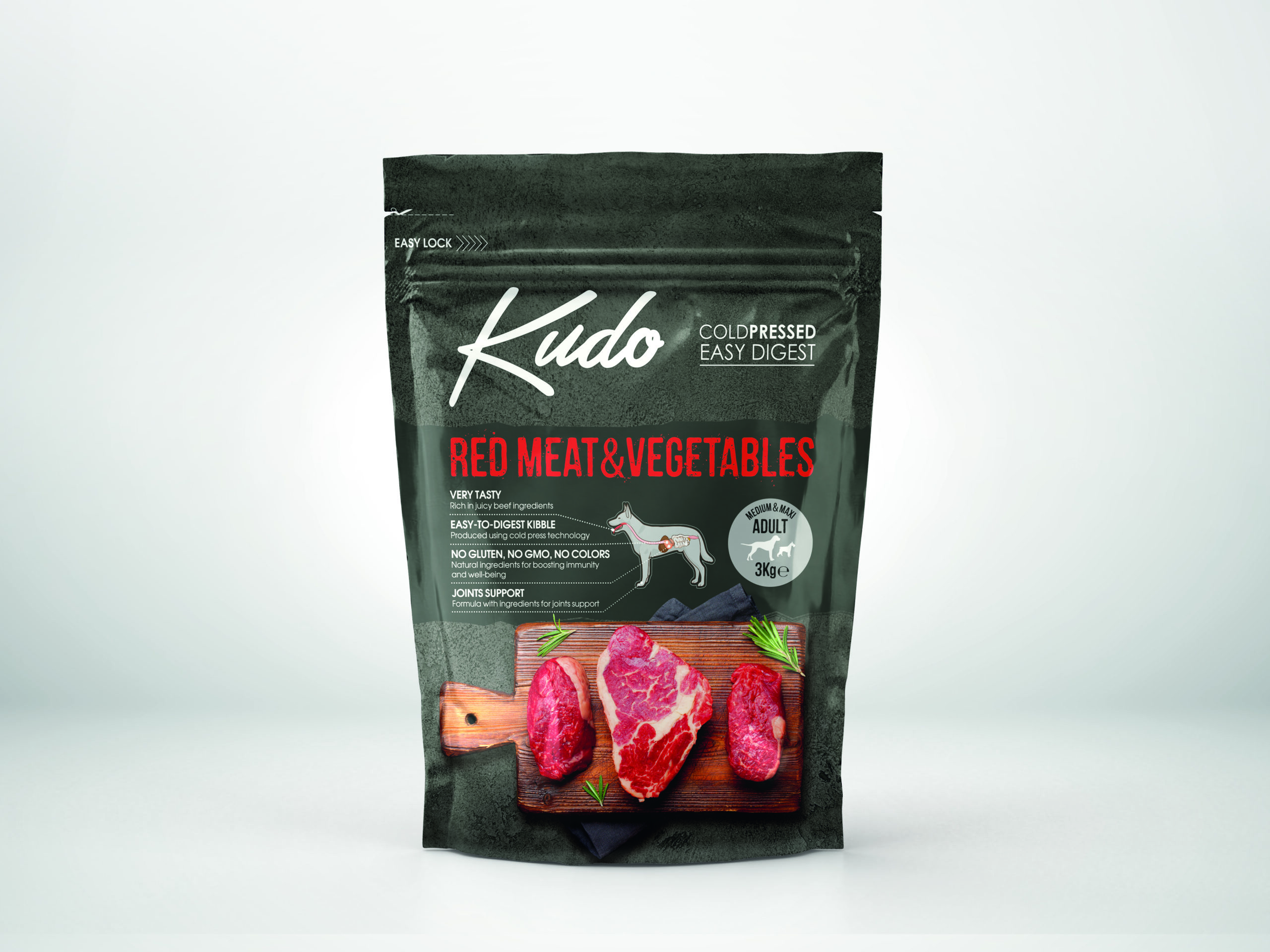 Kudo Dog Adult M&L Red Meat&Vegetables 3 KG