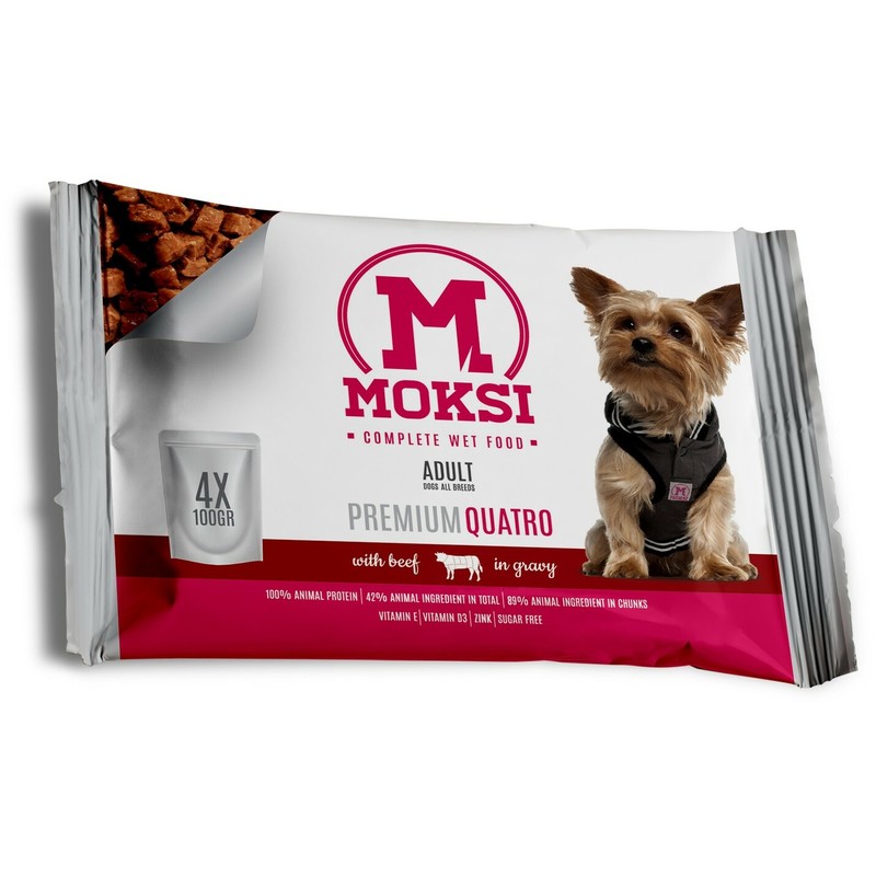 Moksi Dog Adult Govedina preliv 4x100g