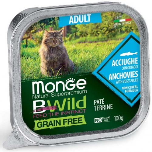 Monge Cat BWild Inćun&Povrće pašteta 100g