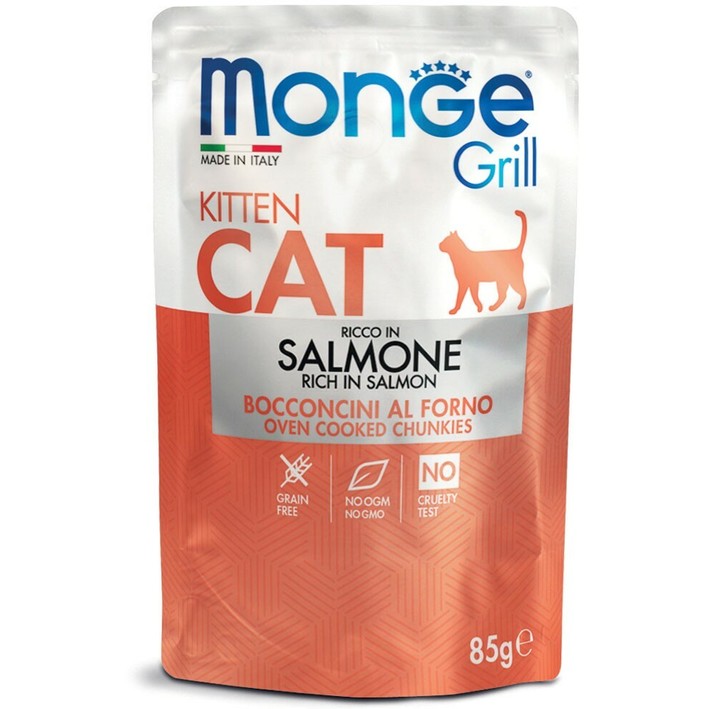 Monge Cat Kitten Grill Sos Losos 85g