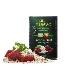 Nuevo Dog Senior Jagnjetina&Govedina sa Ovsenim Pahuljicama 400g