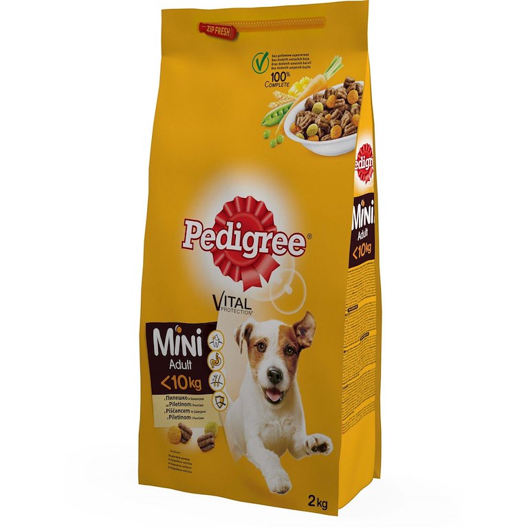 Pedigree Dog Adult Mini Briketi Živina&Povrce 2 KG