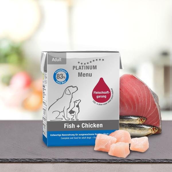 Platinum Dog Menu Fish&Chicken 375g