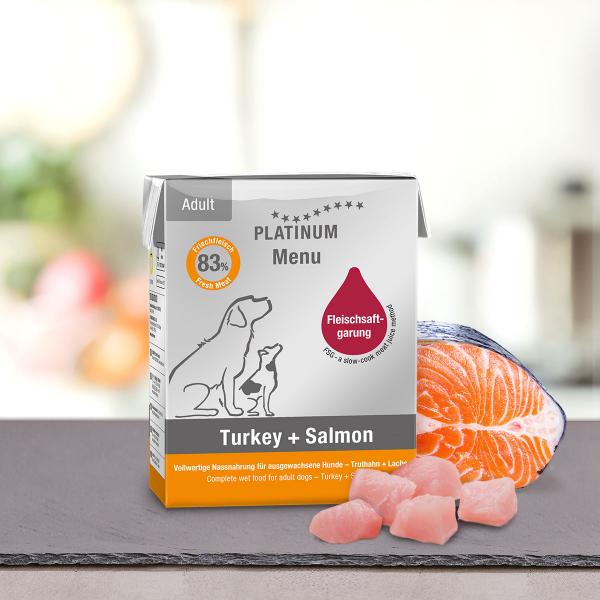 Platinum Dog Menu Turkey&Salmon 375g