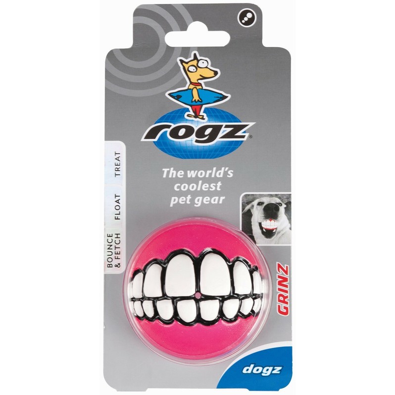 Rogz Grinz Ball Small Pink 4.9cm