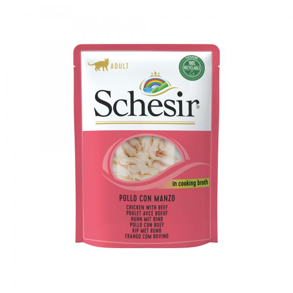 Schesir Cat Adult Piletina & Govedina preliv u sosu 70g