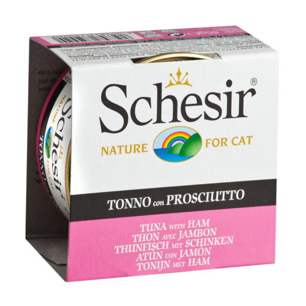 Schesir Cat Adult Tunjevina & Šunka konzerva 85g