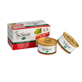 Schesir Dog Adult Multipac Piletina & Govedina konzerva 4x85g