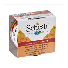 Schesir Dog Adult Piletina & Papaja konzerva 150g