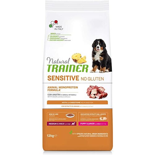 Trainer Dog Puppy M&L Sensitive No Gluten Duck 12 KG