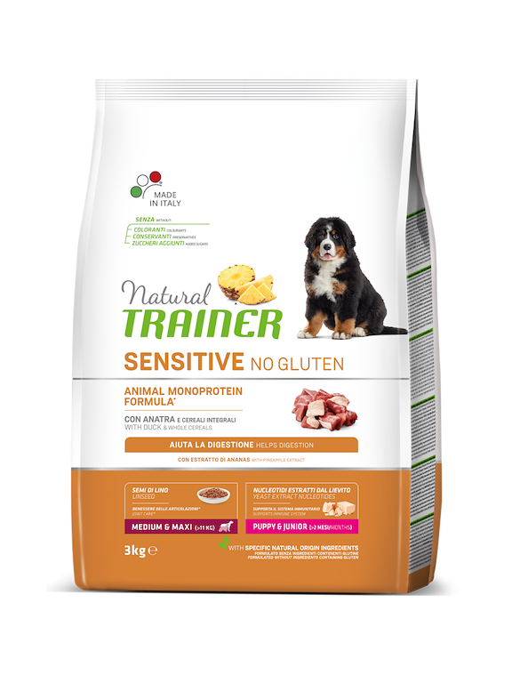 Trainer Dog Puppy M&L Sensitive No Gluten Duck 3 KG