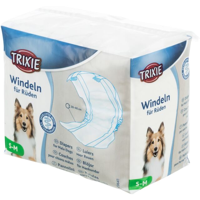 Trixie Dog Pelene za mužjake S/M 30-46cm 12kom