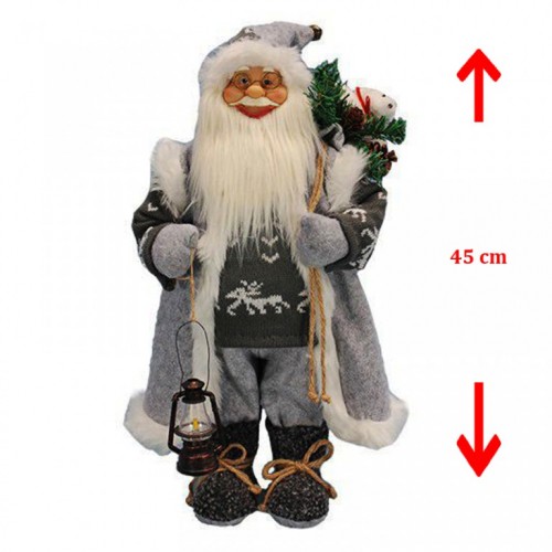 Deda Mraz Deco Santa 45cm sivi