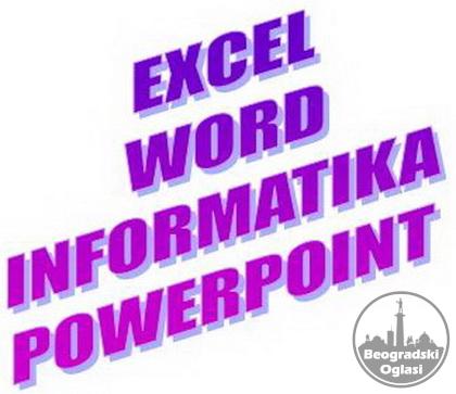 EXCEL, WORD, INFORMATIKA, časovi