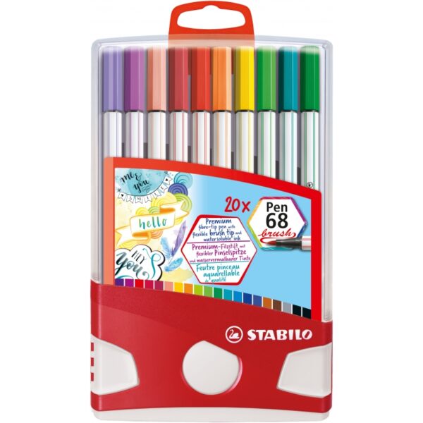 Stabilo četkica Flomasteri Pen 68 brush ColorParade stoni set 1/20
